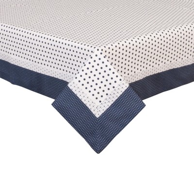 Kissenbezug LUCA Blau 40x40 cm Weiß Punkte Baumwolle | Kissenbezüge ...