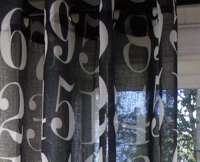 Gardine Vorhang ALEX ÖSEN Gardine 140x240 cm 2 Stück SCHWARZ Loft Style ...